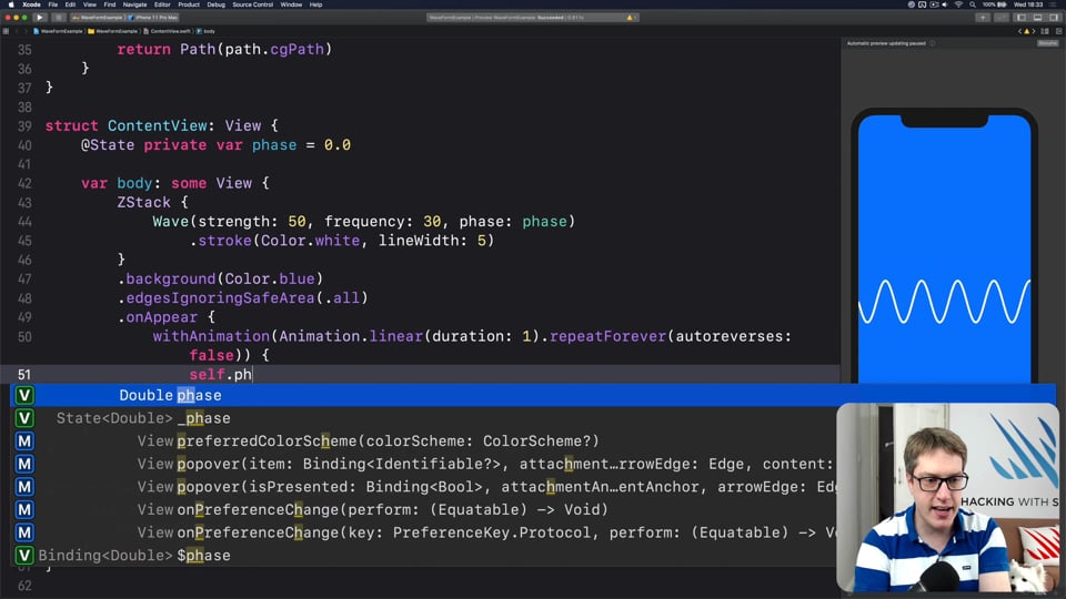 Creating a WaveView to draw smooth waveforms – Hacking with Swift+
