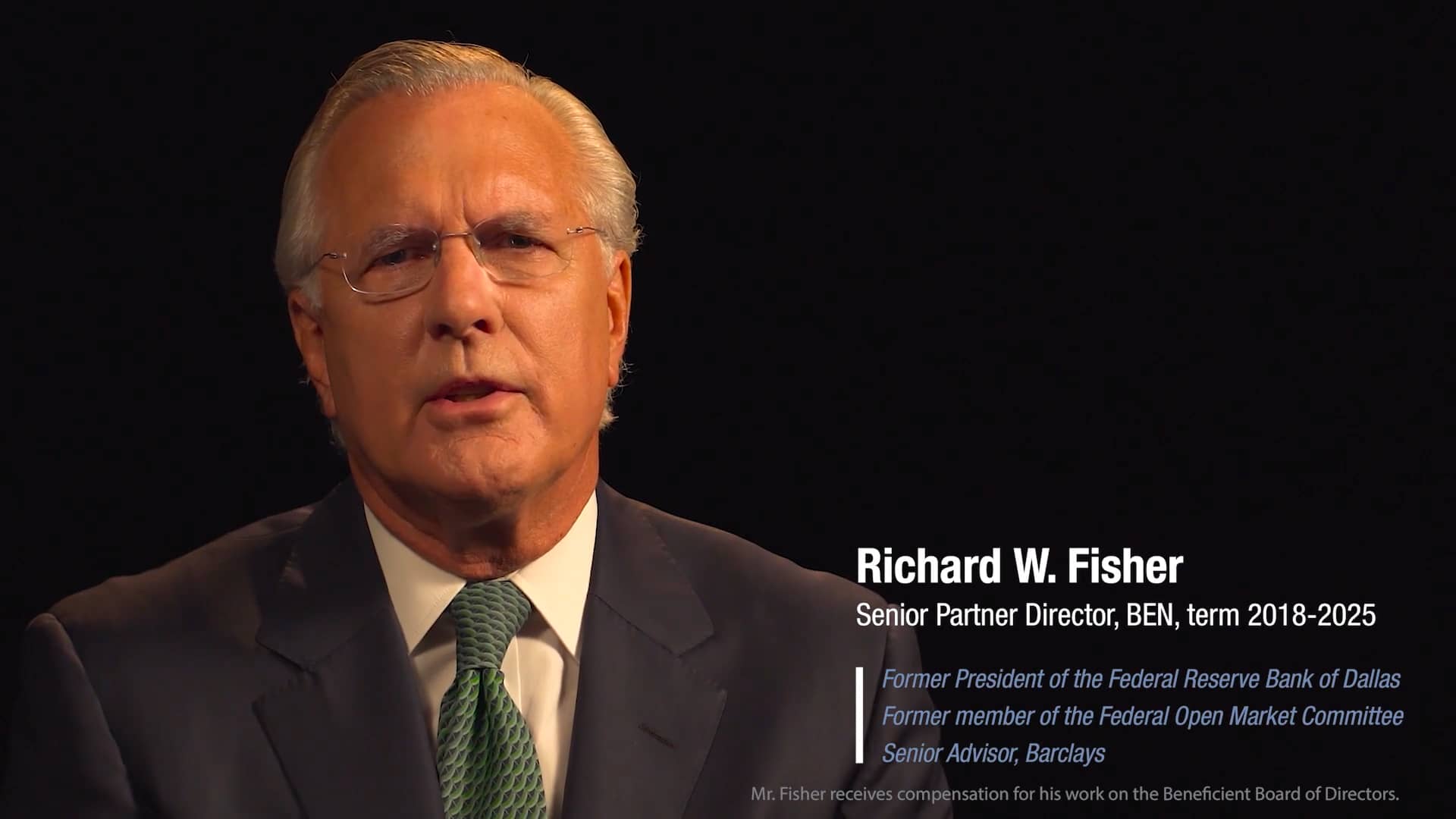 Richard Fisher, Ben Board member and former Federal Reserve President ...