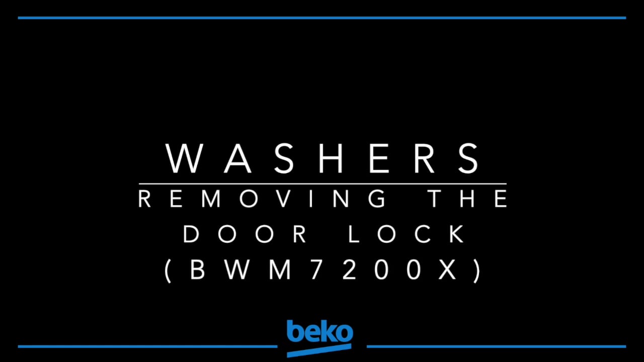 Beko Technical Training Videos - Washers - Removing the Door Lock ...
