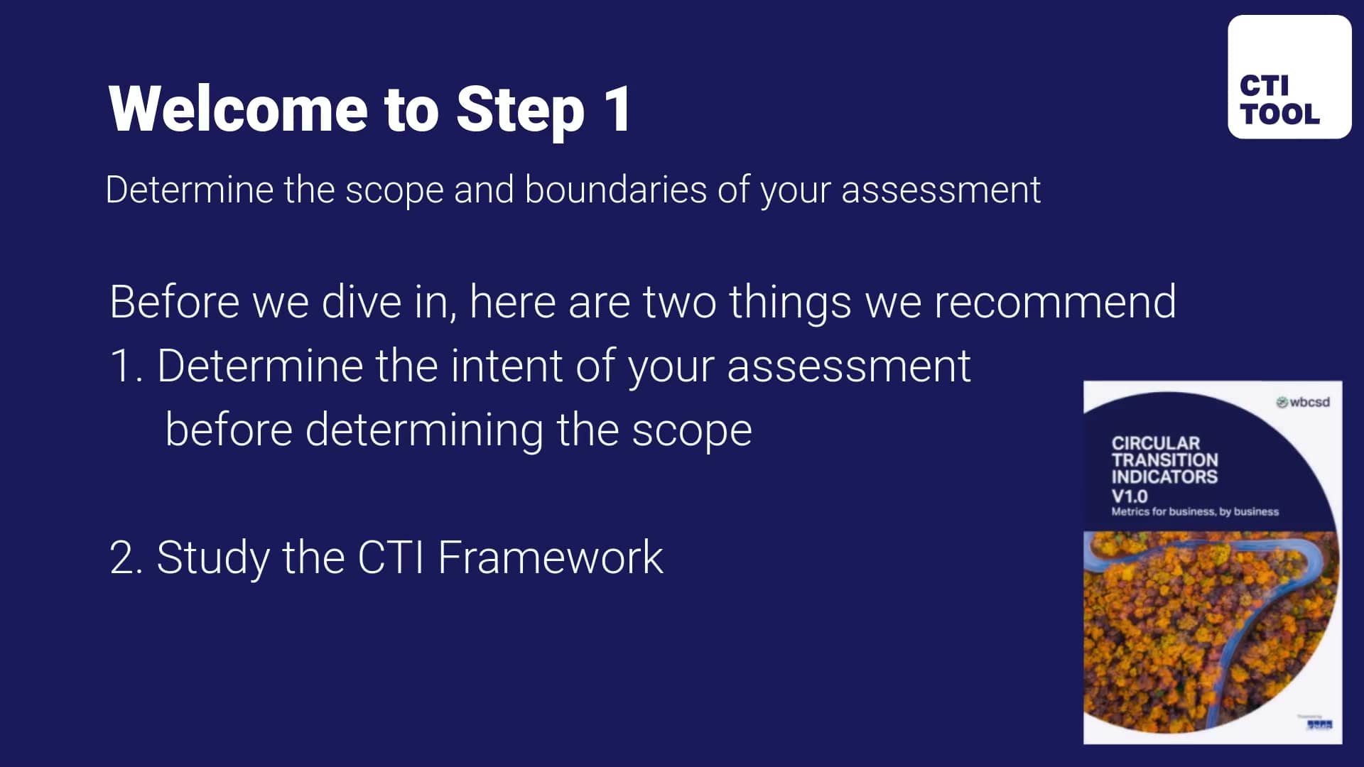 CTI Tool - Step 1 - Walk-through on Vimeo
