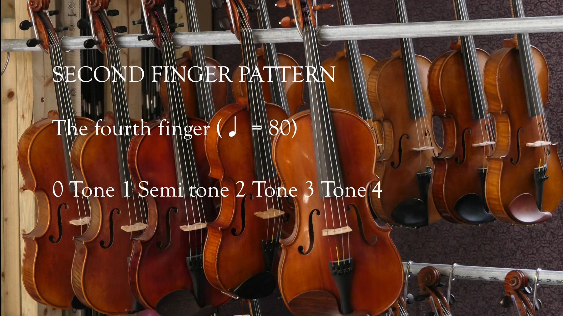 Violin: Chapter 2 - Second finger pattern - Fourth Finger (♩=80) on Vimeo