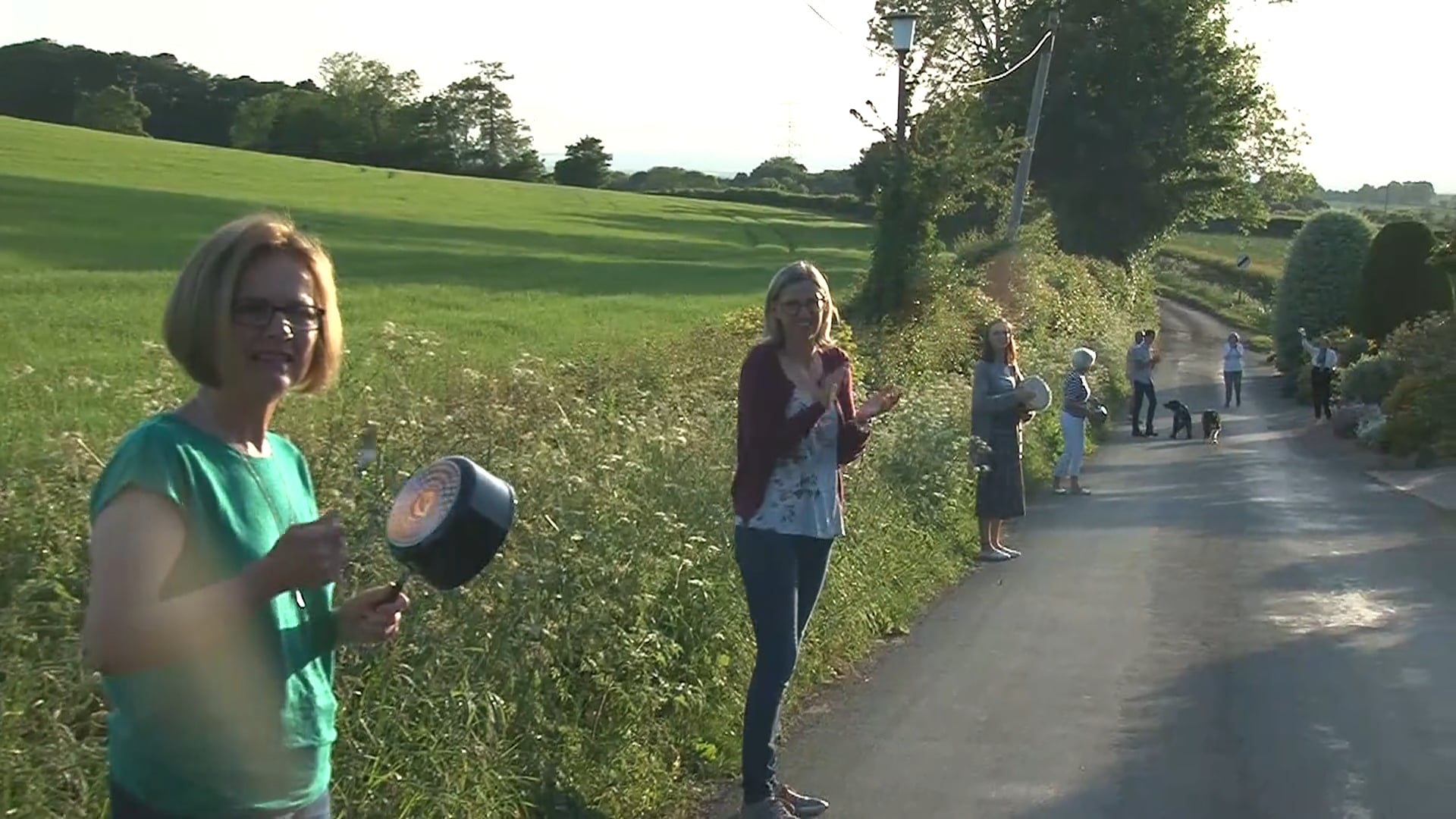 Husthwaite clapping for carers on Vimeo