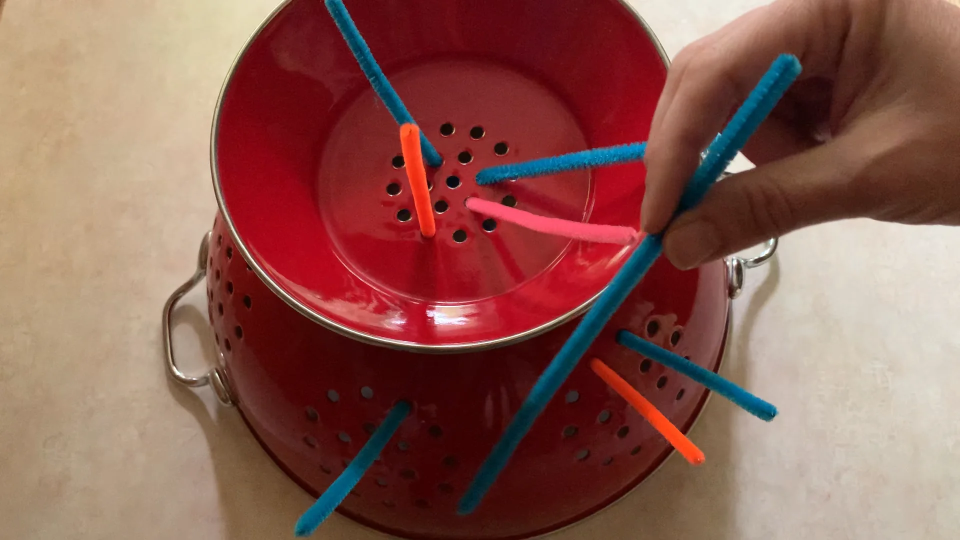 Colander Fine Motor Activity on Vimeo