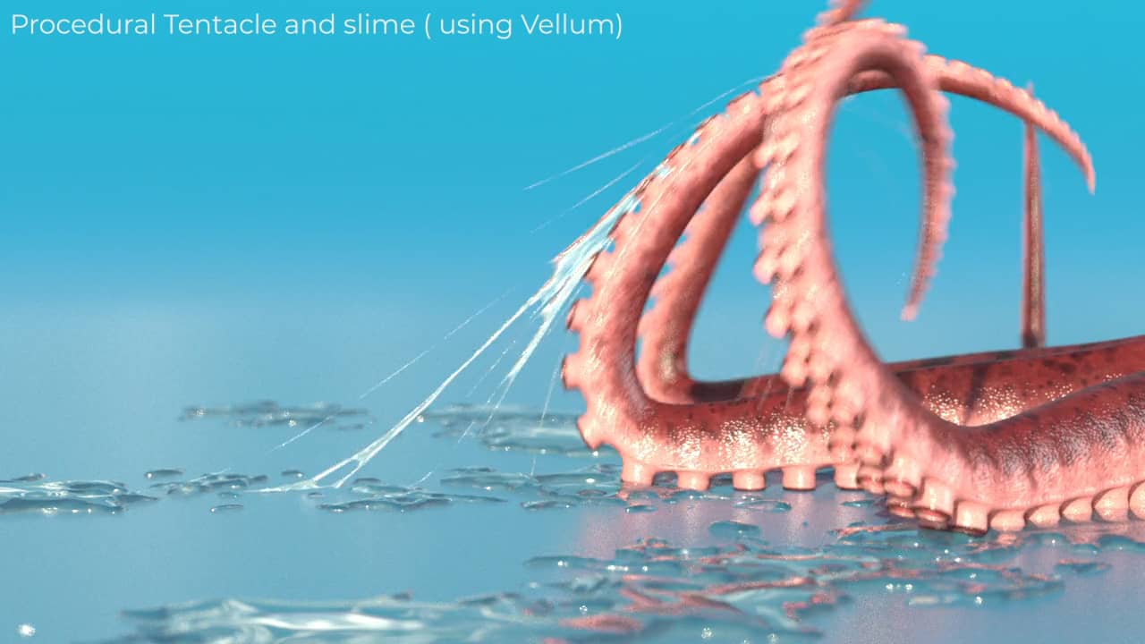 Procedural Tentacle & slime ( Houdini Vellum) on Vimeo