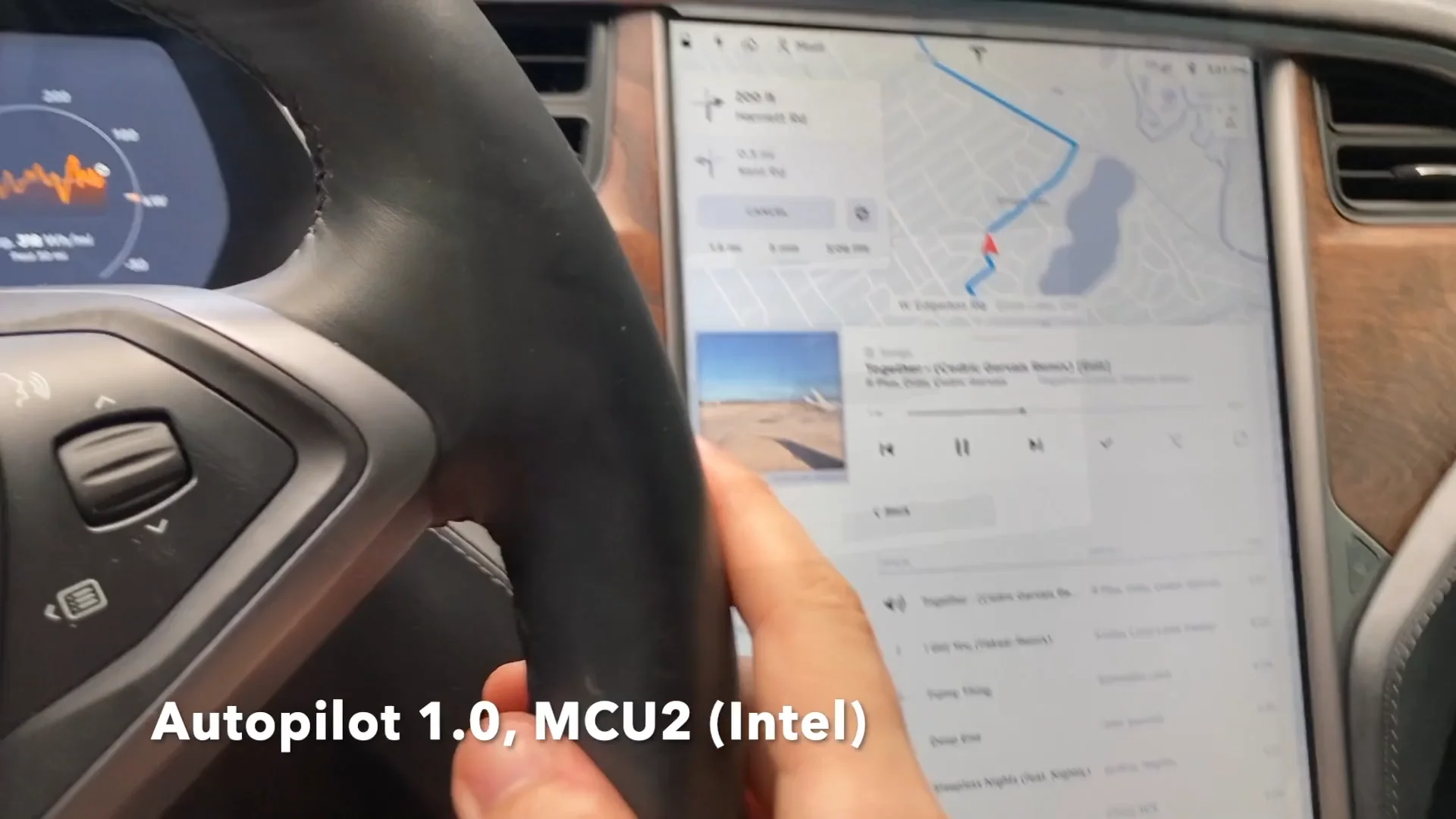 Tesla infotainment upgrade - AP1 Model S on Vimeo