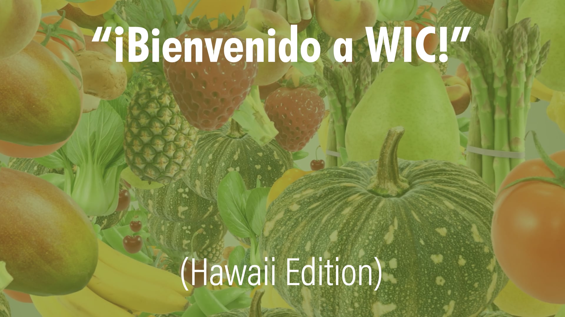 Bienvenido a Hawaii WIC on Vimeo
