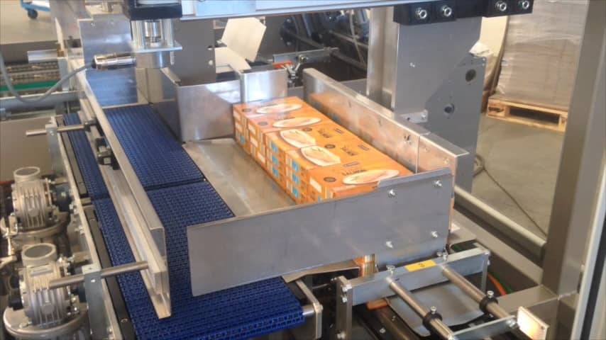 Sotemapack 20 Wrap Around case packer with box stacker by Robopac USA on Vimeo
