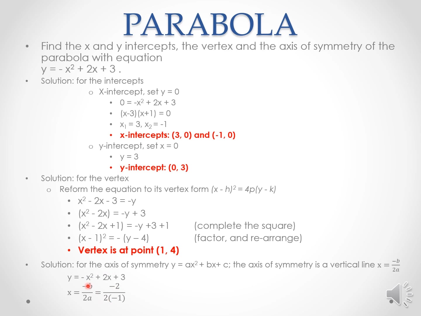 (122) Parabola - Sample Problems-1 on Vimeo