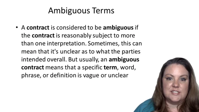 Ambiguous Definition