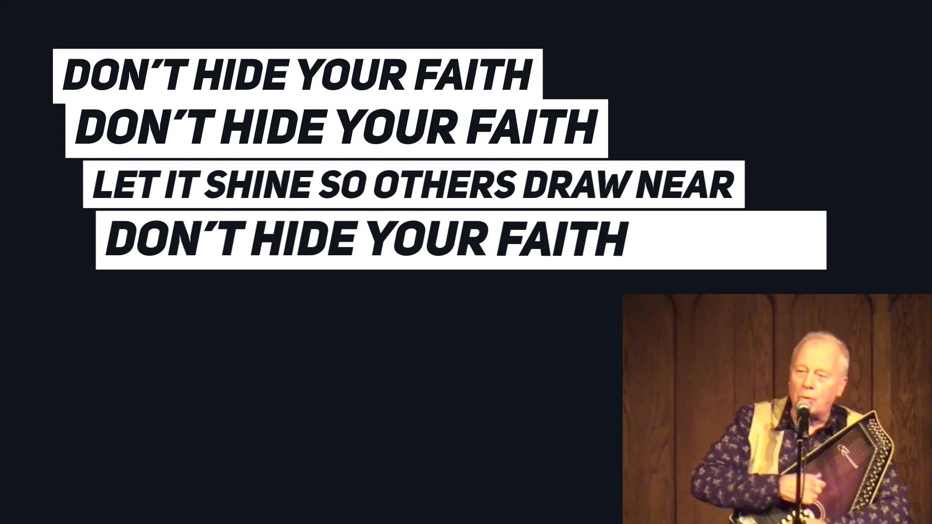 Don't hide your faith on Vimeo