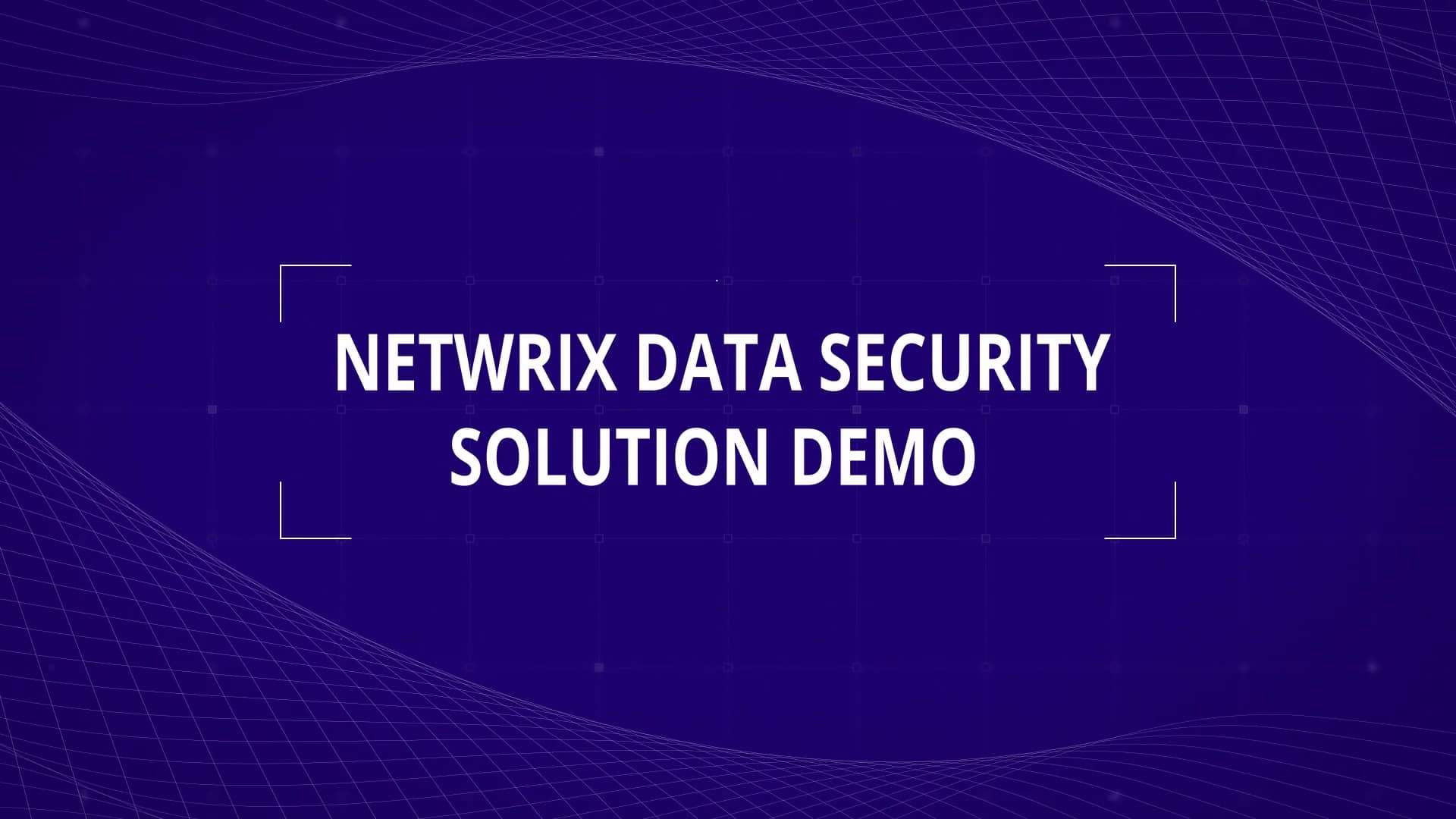 Netwrix Data Security Solution Demo On Vimeo