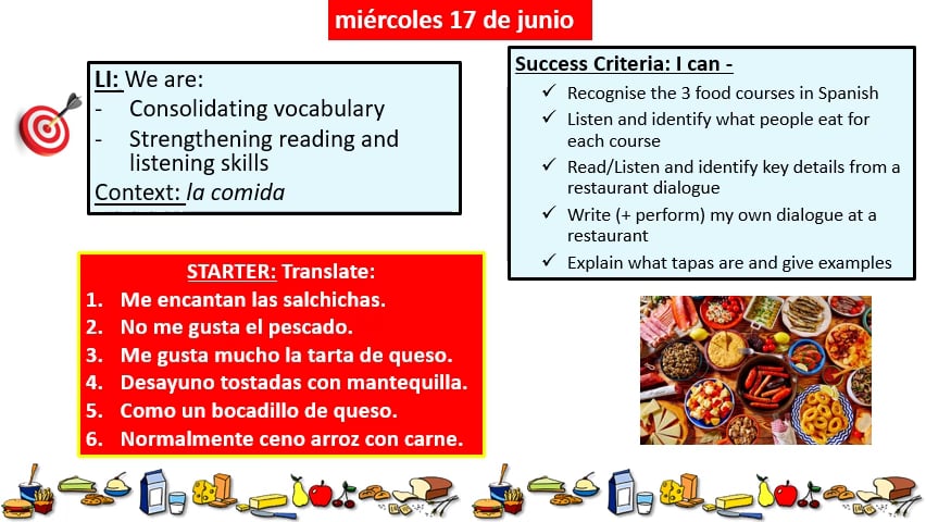 Food Lesson 3 - Restaurant and Tapas on Vimeo