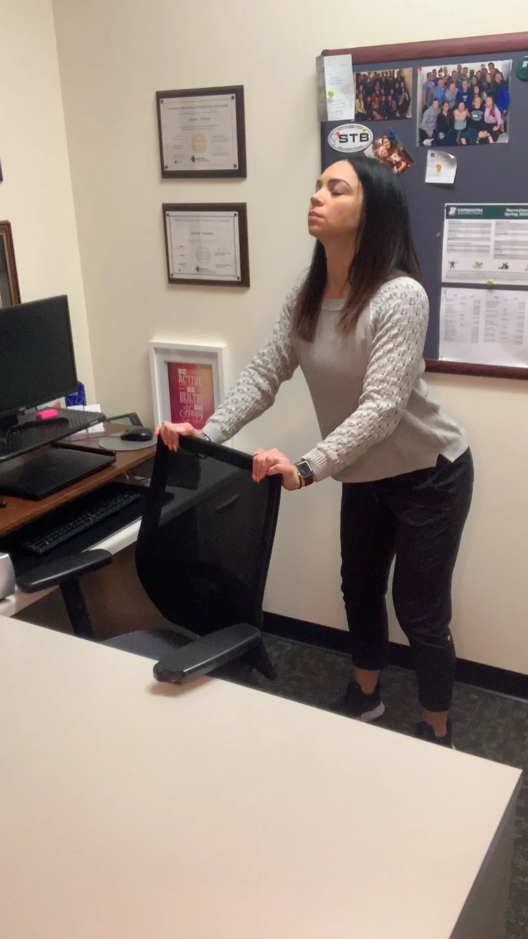 Standing Cat Cow Stretch