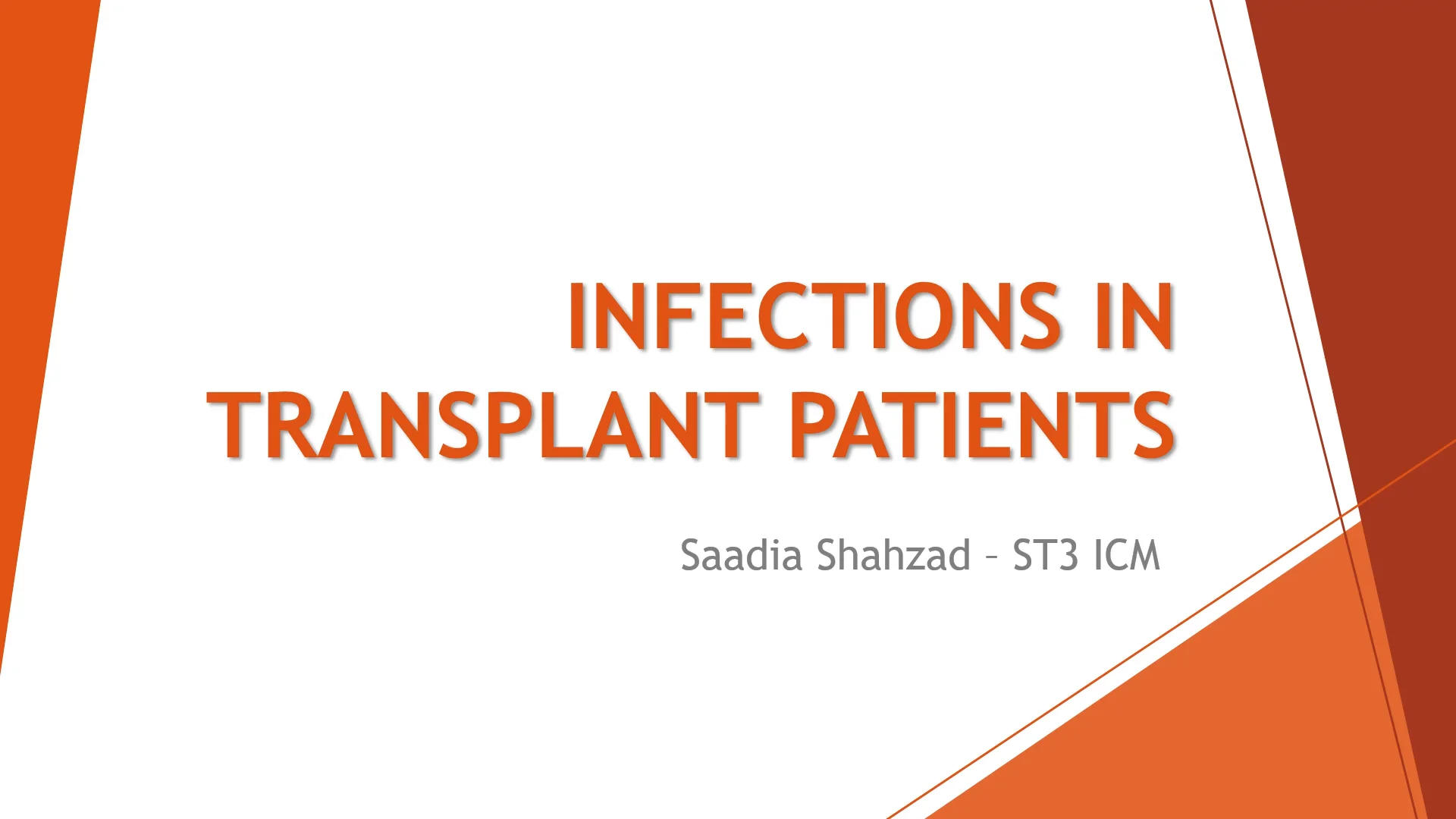 Infections in Transplant Patients