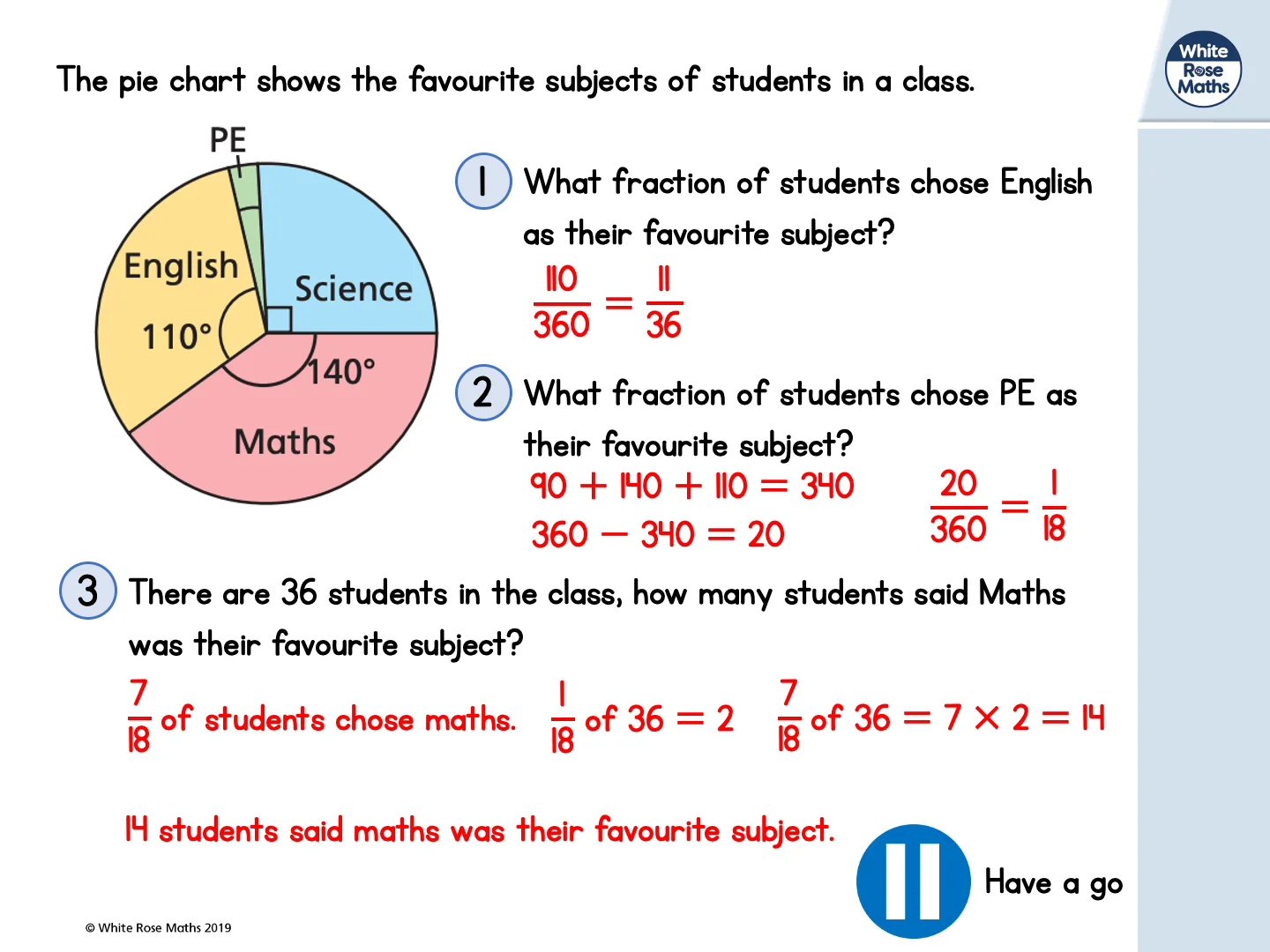 Year 8 - W9 - L2 - Draw and interpret pie charts