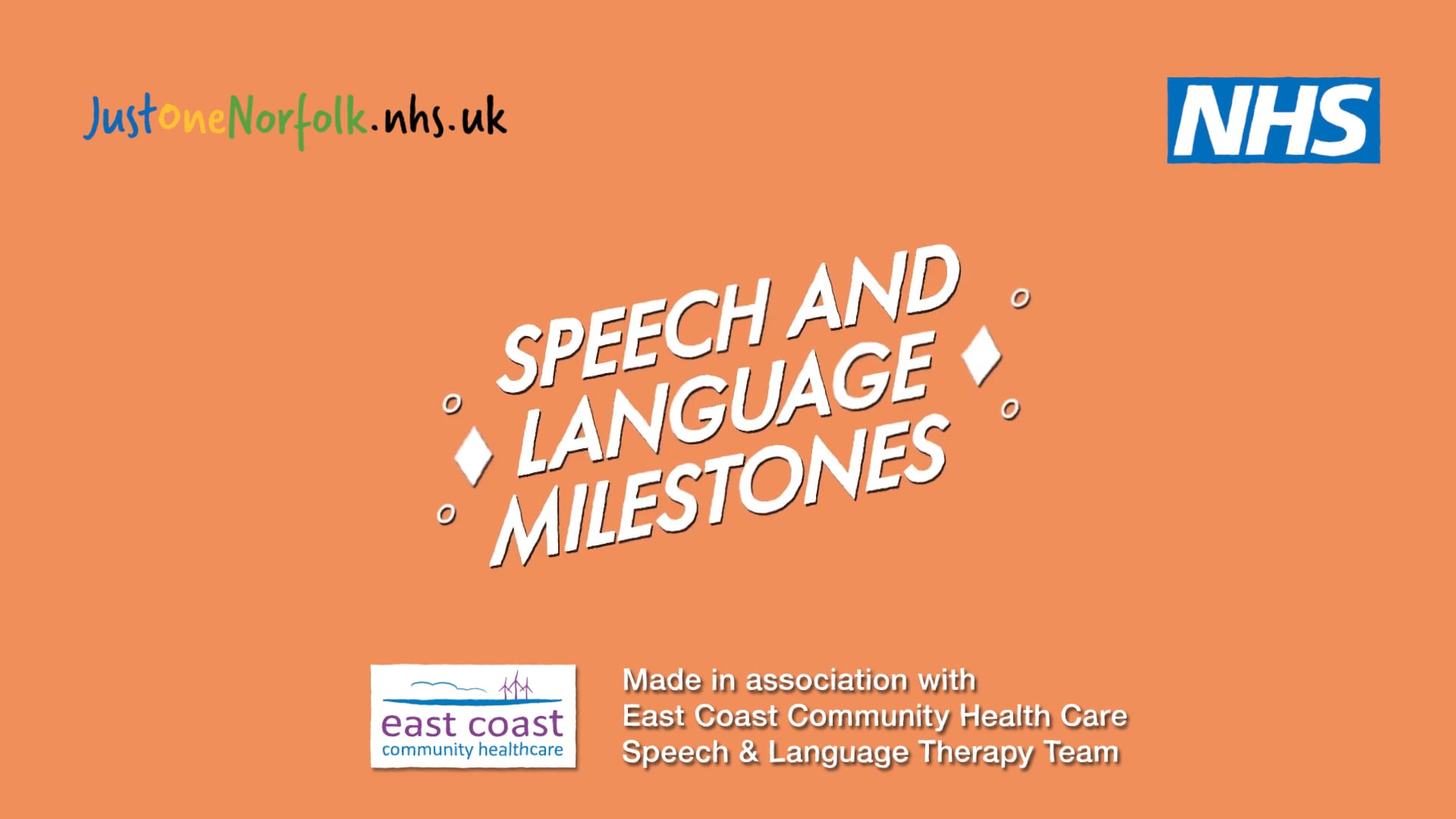 Speech and Language - JustOneNorfolk.nhs.uk on Vimeo