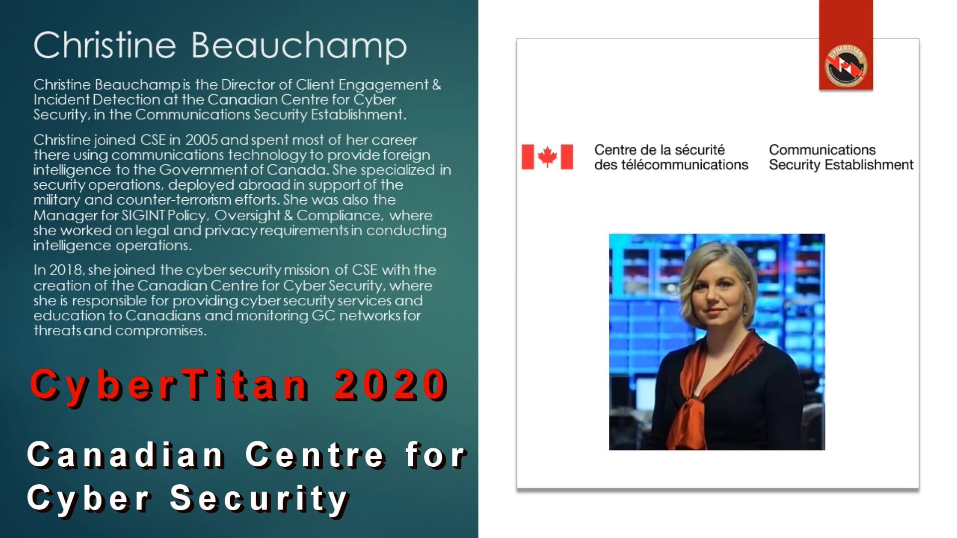 Canadian Centre for Cyber Security CyberTitan III on Vimeo