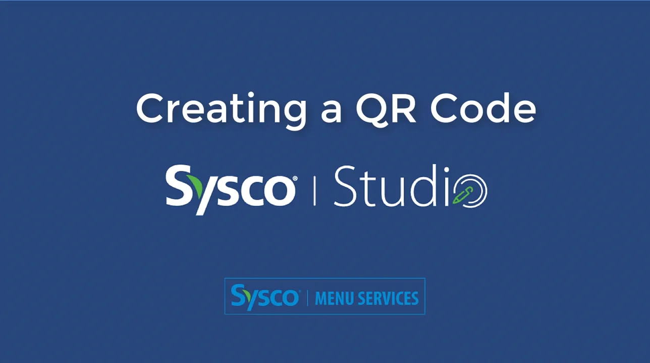 Sysco Studio Video Library - QR Codes on Vimeo