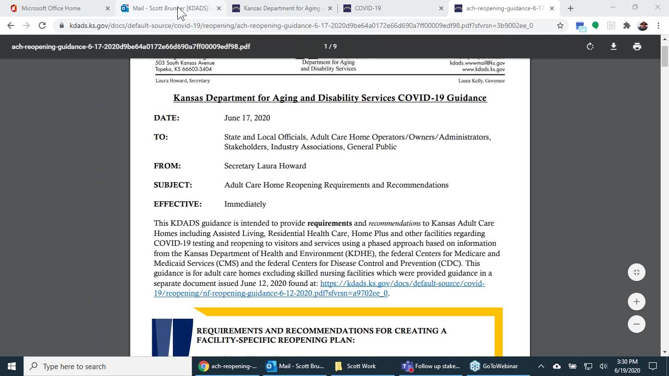 2020-06-19 1530 KDAD_s review of Reopening Requirements and ...