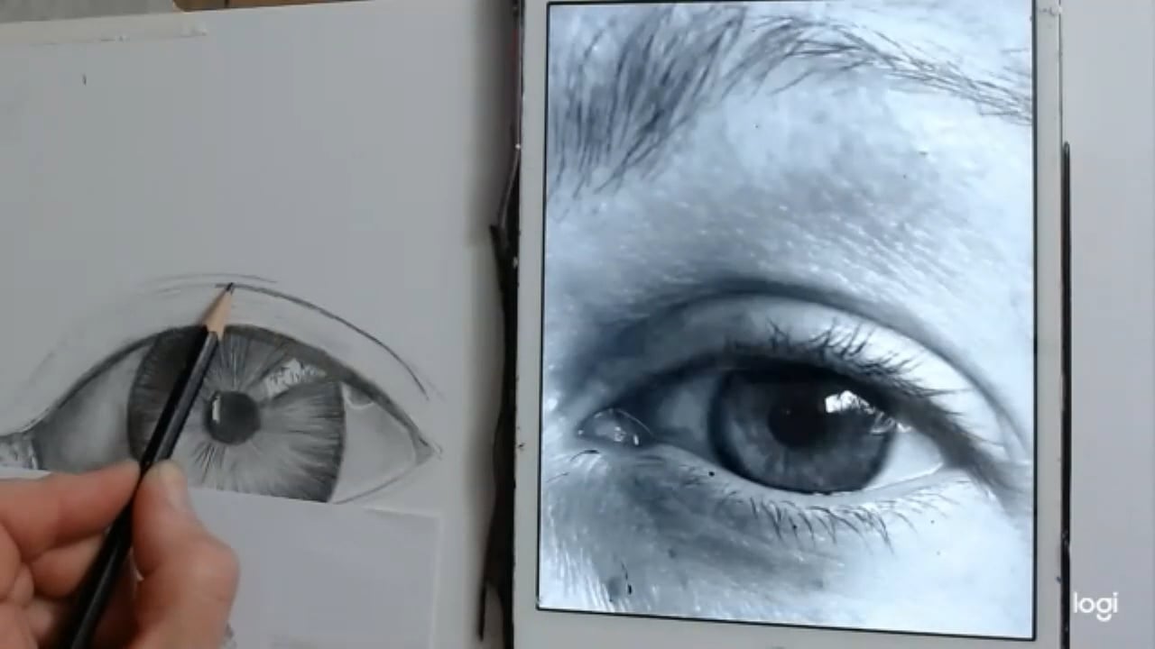 Watch Realitic Eye In Graphite Pencil Tutorial Online | Vimeo On Demand ...