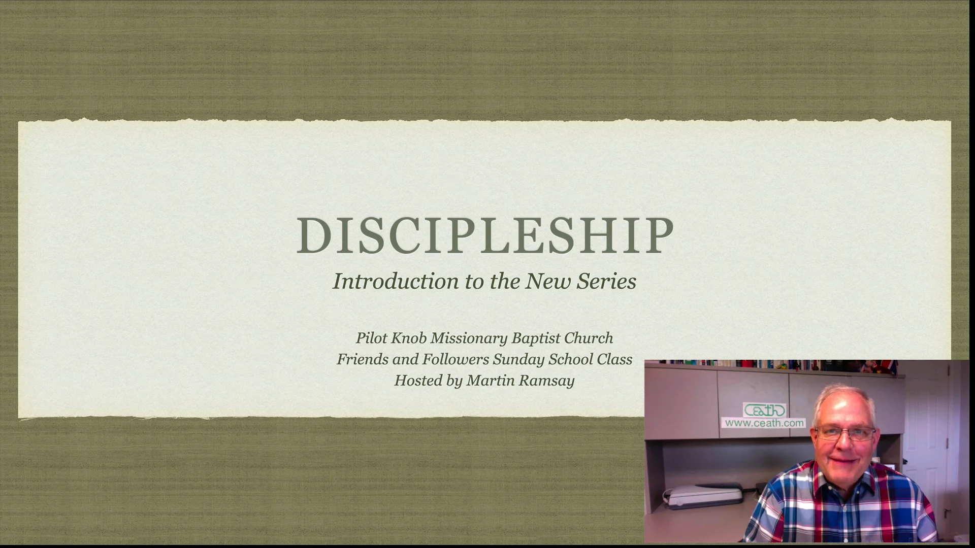 Sunday School Lessons - Discipleship Lesson 01 - Introduction on Vimeo