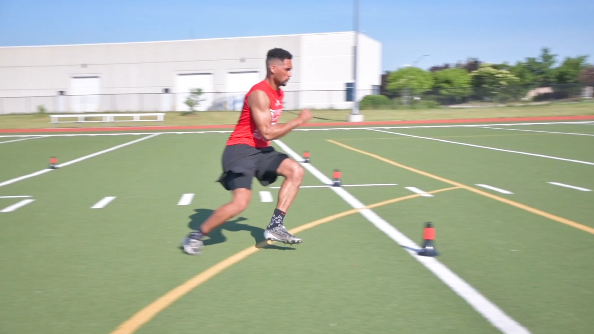 9 Cone Tree - 5 Yard Sprint - 45 Degree Cut to Sprint to Sprint (Right ...