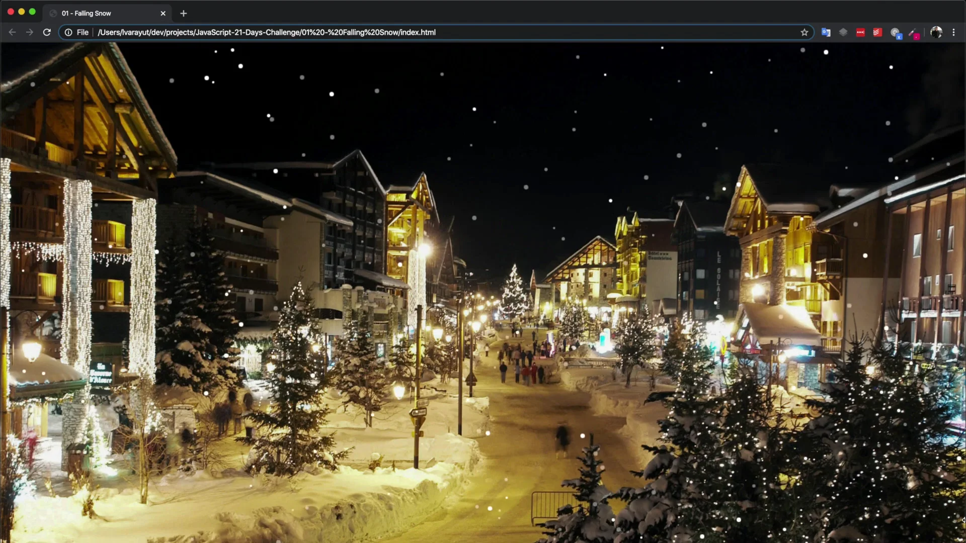 01 Falling Snow JavaScript 21 Days Challenge EP.1 on Vimeo
