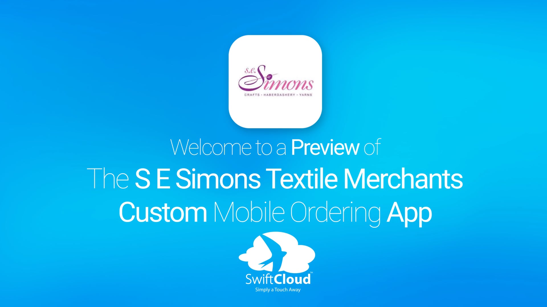 S E Simons Textile Merchants - Mobile App Preview - S-E908W on Vimeo