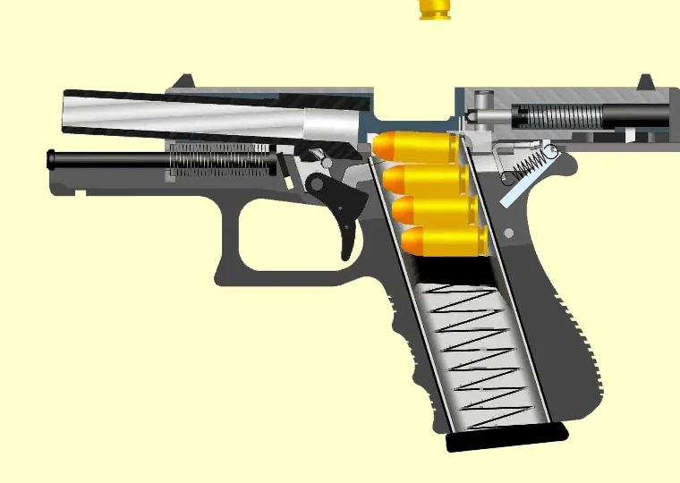Semi-Automatic Pistol Animation
