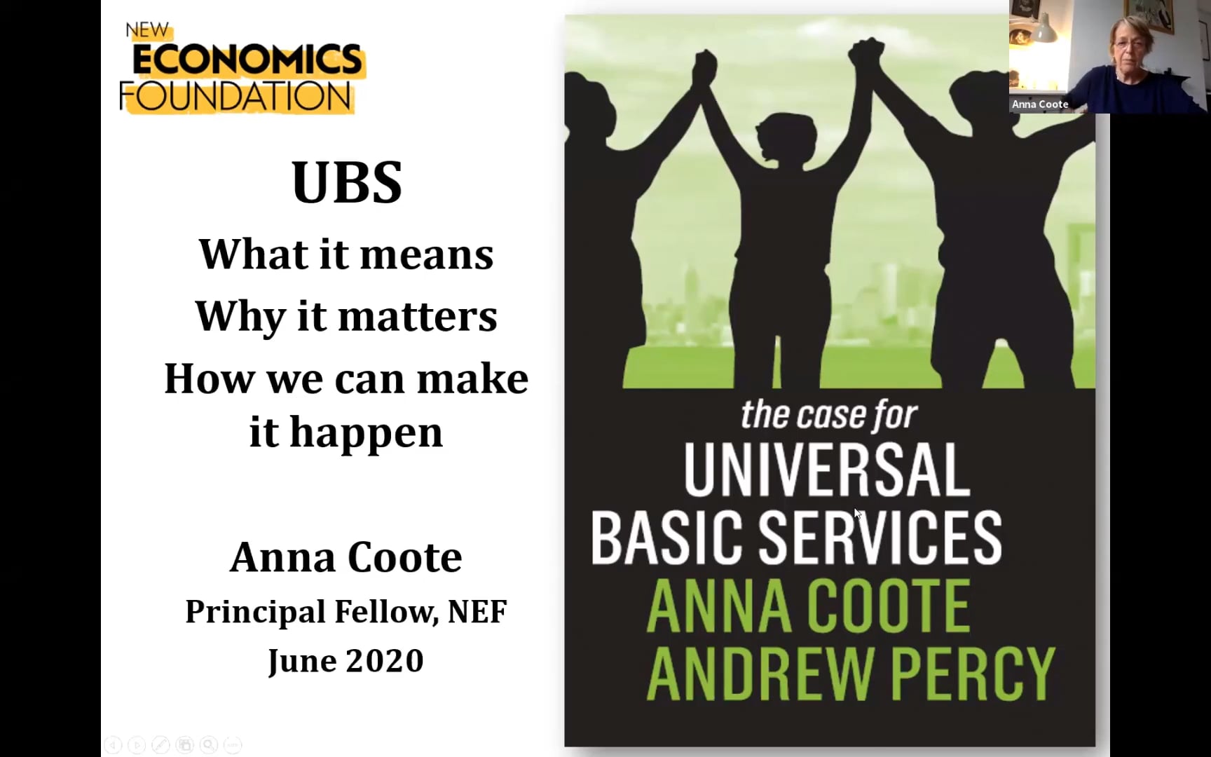 Lecture on Universal Basic Services by Anna Coote, June 2020 on Vimeo