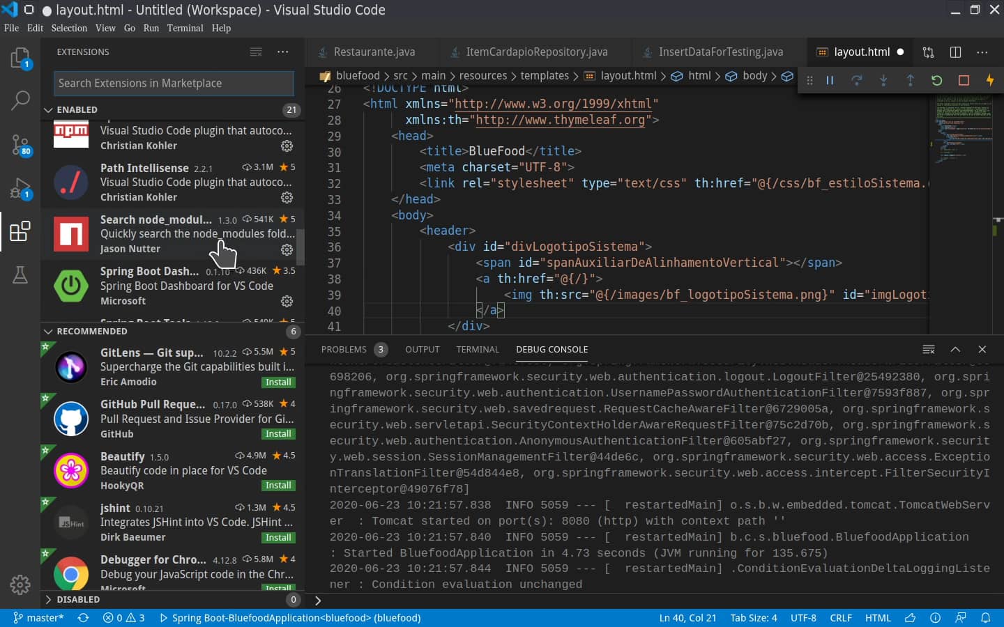 Thymeleaf + VSCODE on Vimeo