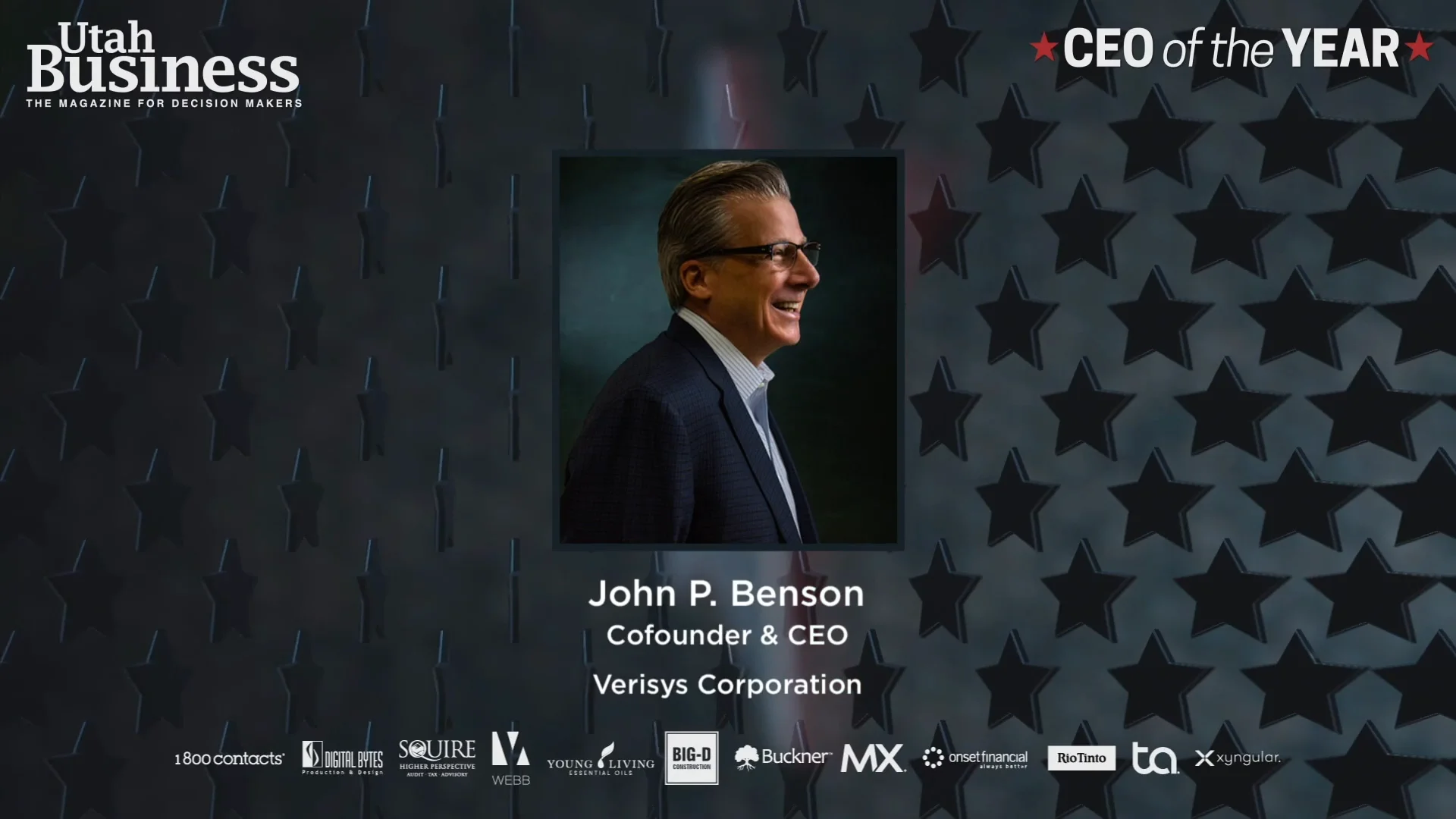 John P. Benson, Utah Business CEO of the Year