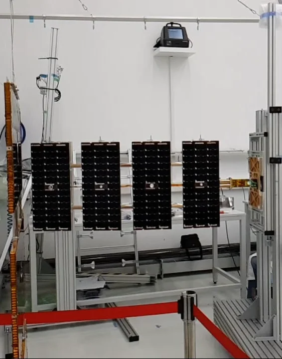 SpaceTech multi-hinge solar-array deployment test for Momentus Vigoride ...