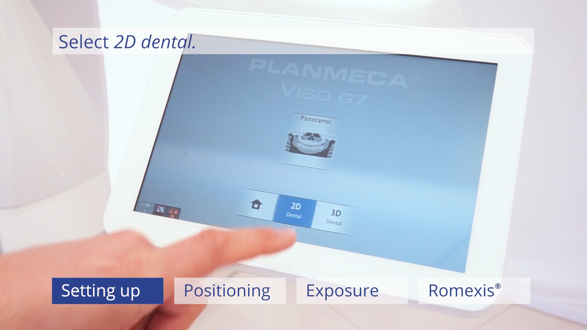 How to take a panoramic exposure with Planmeca Viso on Vimeo