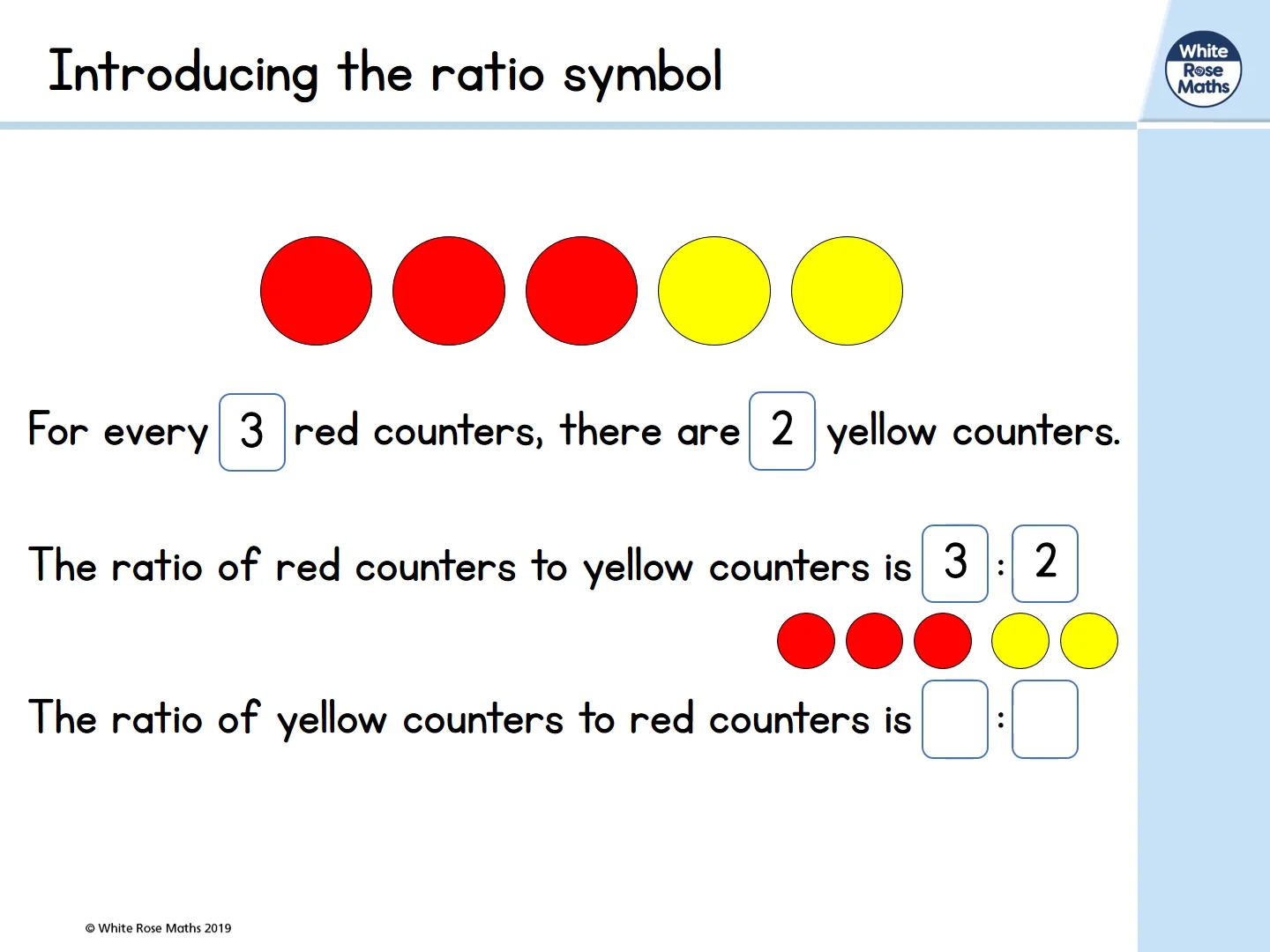 Year 6 - Week 10 - Lesson 1 - Introducing the ratio symbol