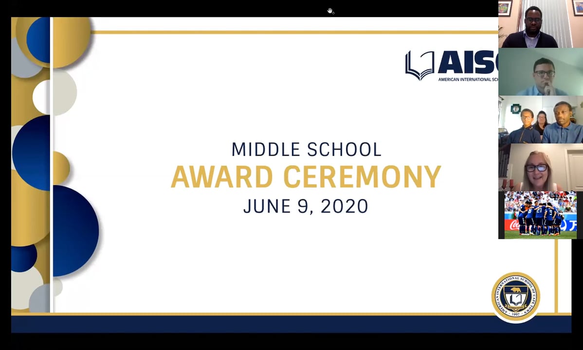 Middle School Award Ceremony June 2020 on Vimeo