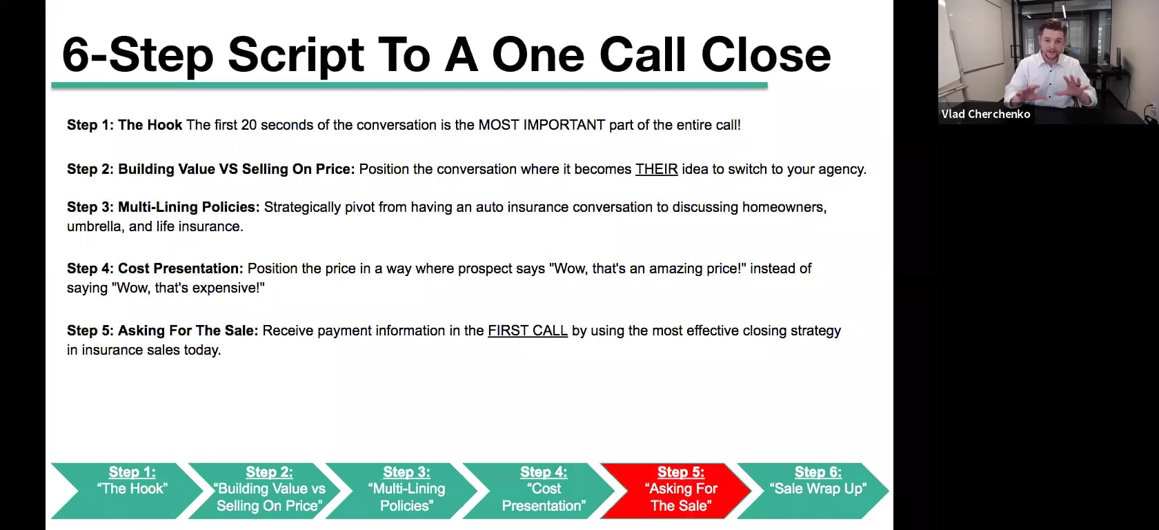 Webinar: "The 6-Step Script To A One Call Close (That Lets Agents Write ...