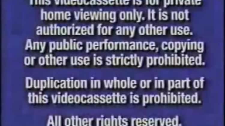 Fbi Warning Vhs 2000