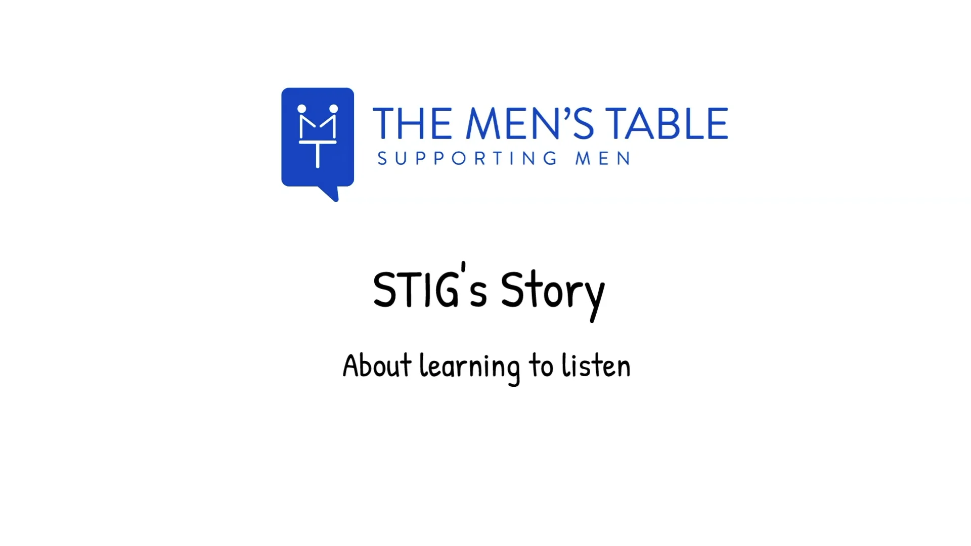 Men's Table - 2020 STIG 3 - About listening (Men's Table) on Vimeo