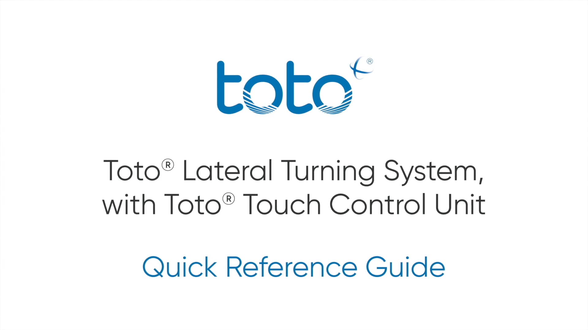 Toto Quick Reference Guide 110v - United States on Vimeo