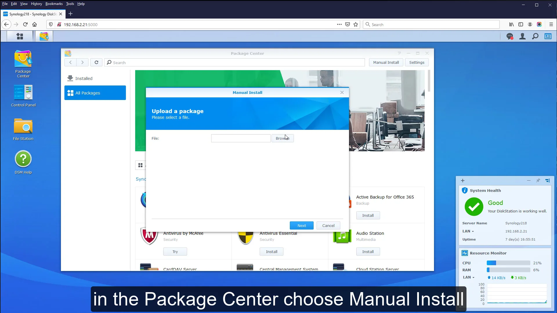 Installation of LogicalDOC into Synology