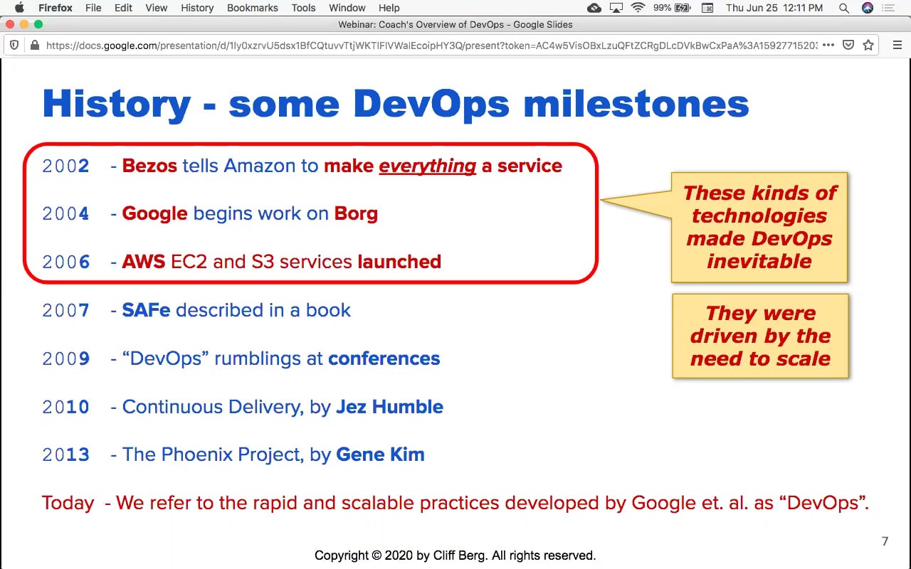 DevOps Overview - 2020-06-25 on Vimeo