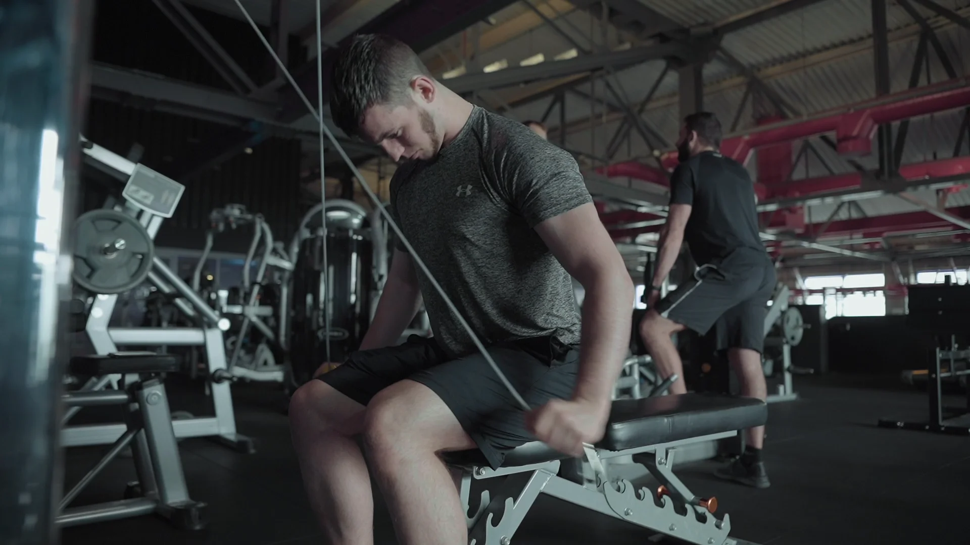 Dual Tricep Crossover Extension on Vimeo