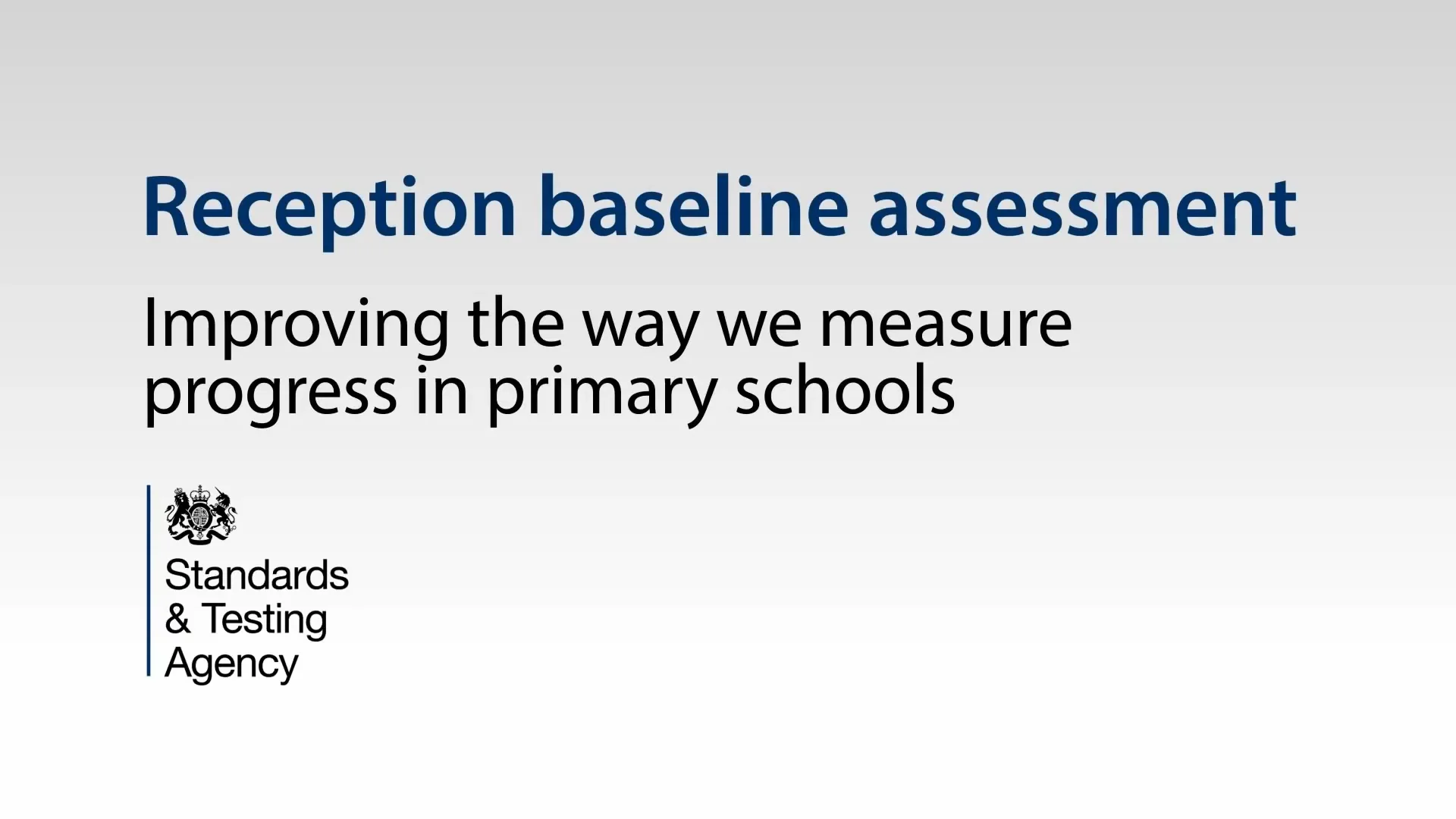 Reception Baseline Assessment on Vimeo
