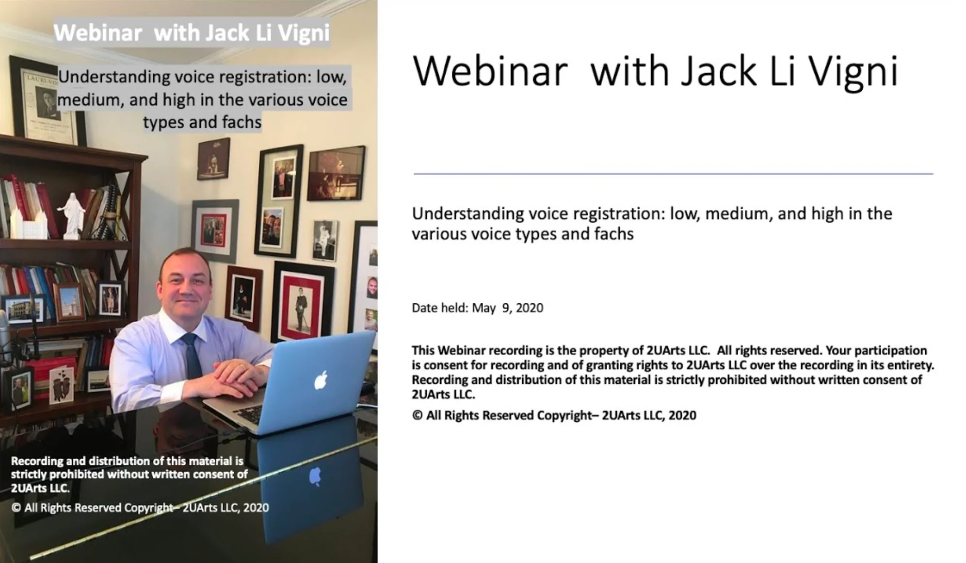 Watch Webinar with Jack LiVigni #2 on Vocal Registers Online | Vimeo On ...