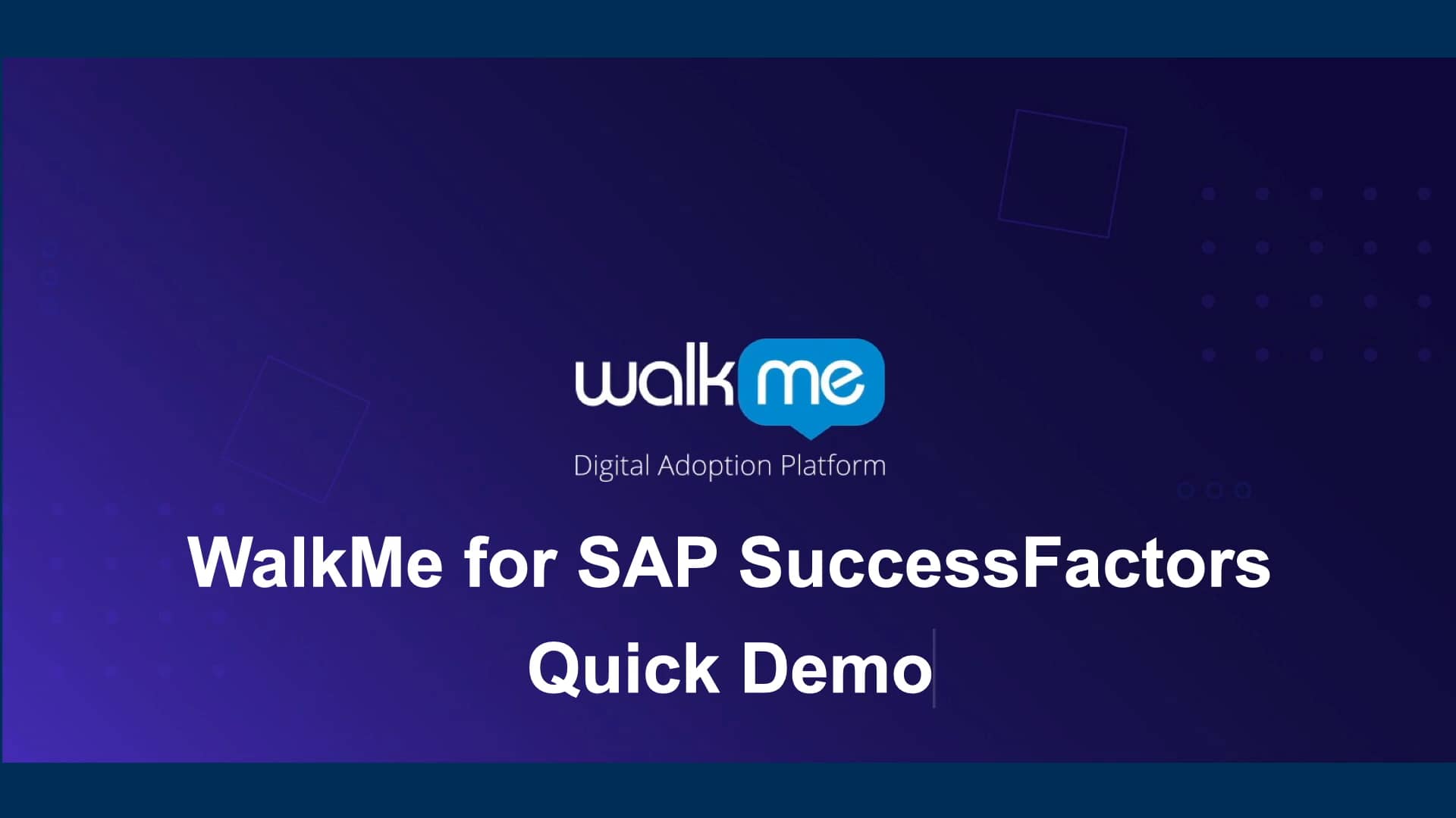 WalkMe for SAP SuccessFactors Quick Demo on Vimeo