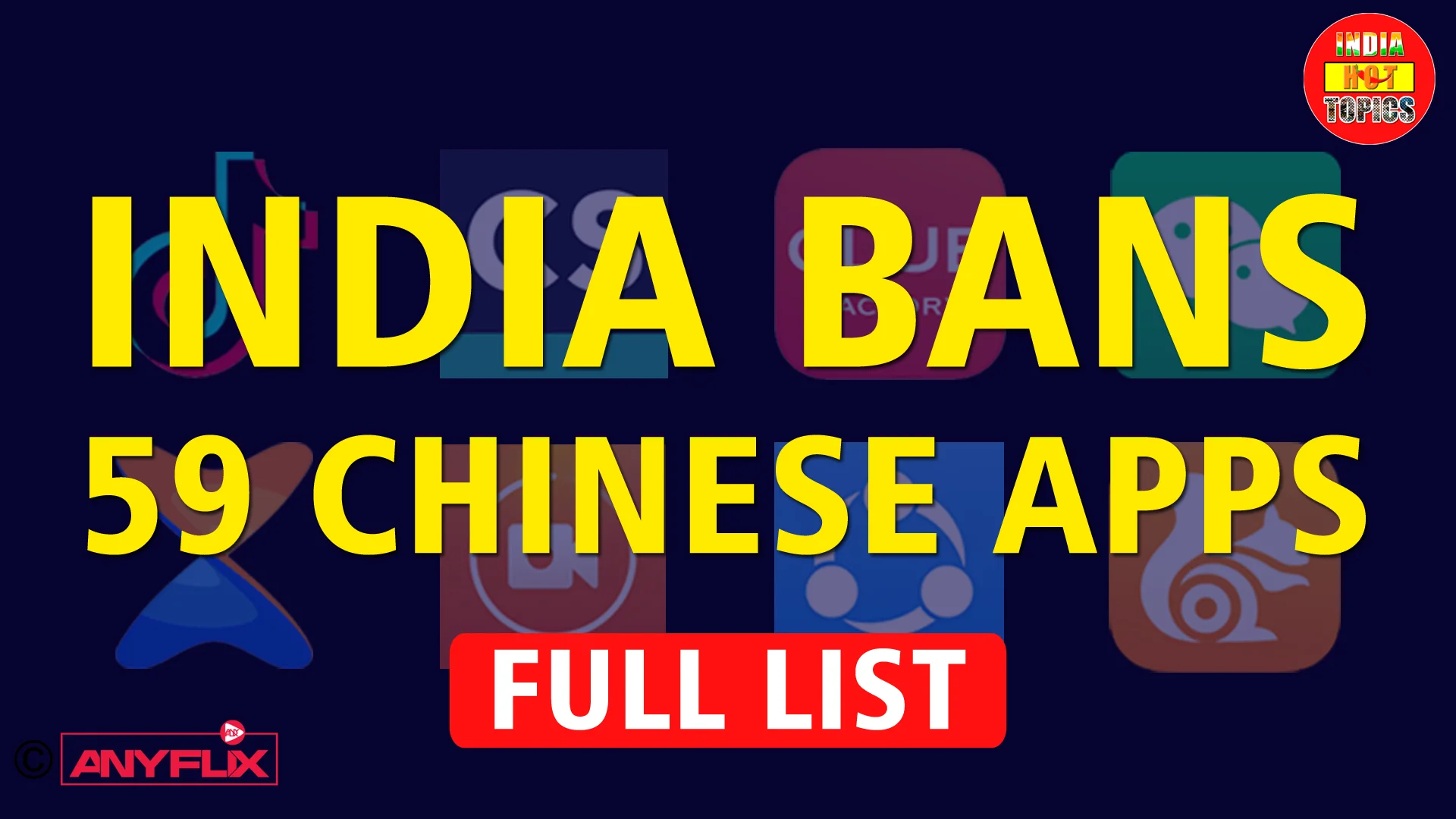 59 Chinese Apps Banned By India | India Hot Topics | Anyflix on Vimeo