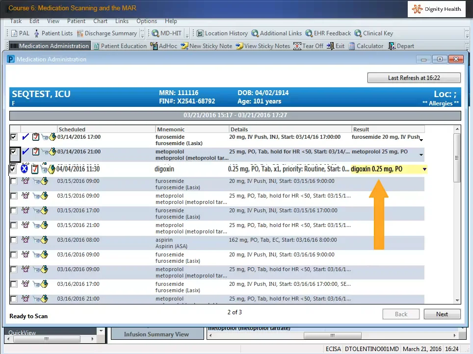 Student Nurse Cerner Medication Administration