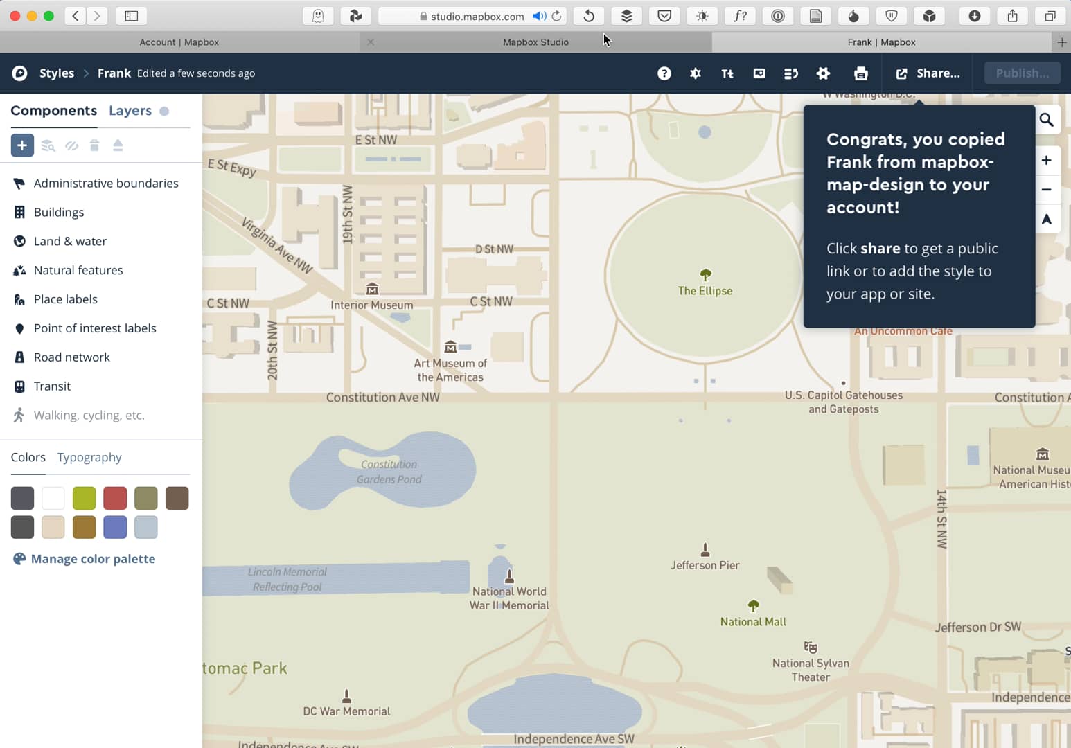 Creating a mapbox account and adding a style on Vimeo