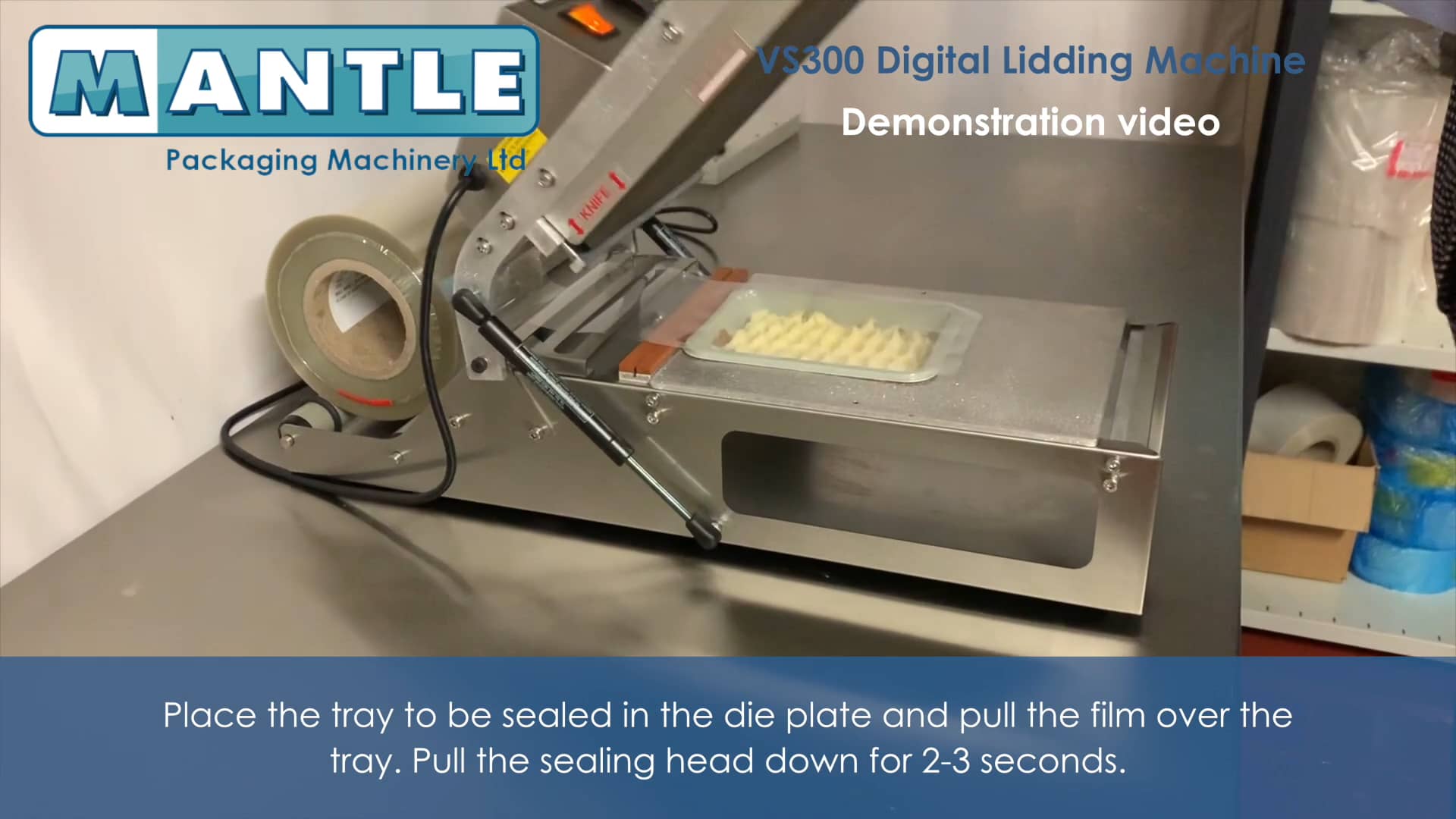 VS300 Tray Lidding Machine on Vimeo